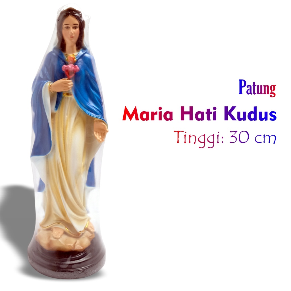 Jual Patung Maria 30 cm/Patung Maria Bunga Hati Kudus Warna Biru/Aneka ...