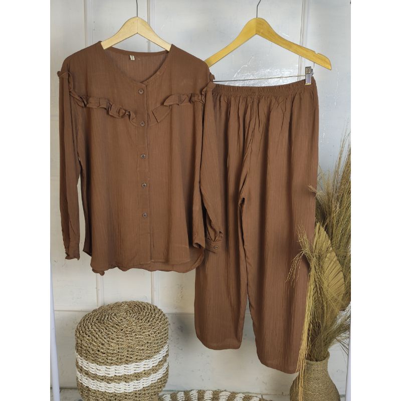 Jual Oneset Zahra Crinckle / one set crinkle premium / setcel crinkle ...