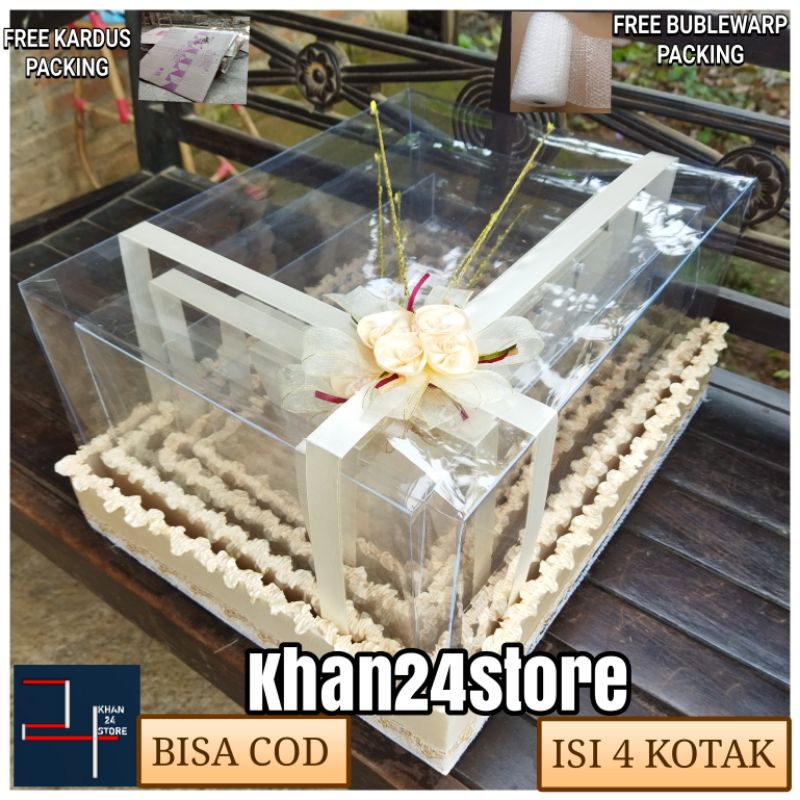 Jual Kotak Seserahan Pernikahan Set 4 Mika Kotak Hantaran Pernikahan
