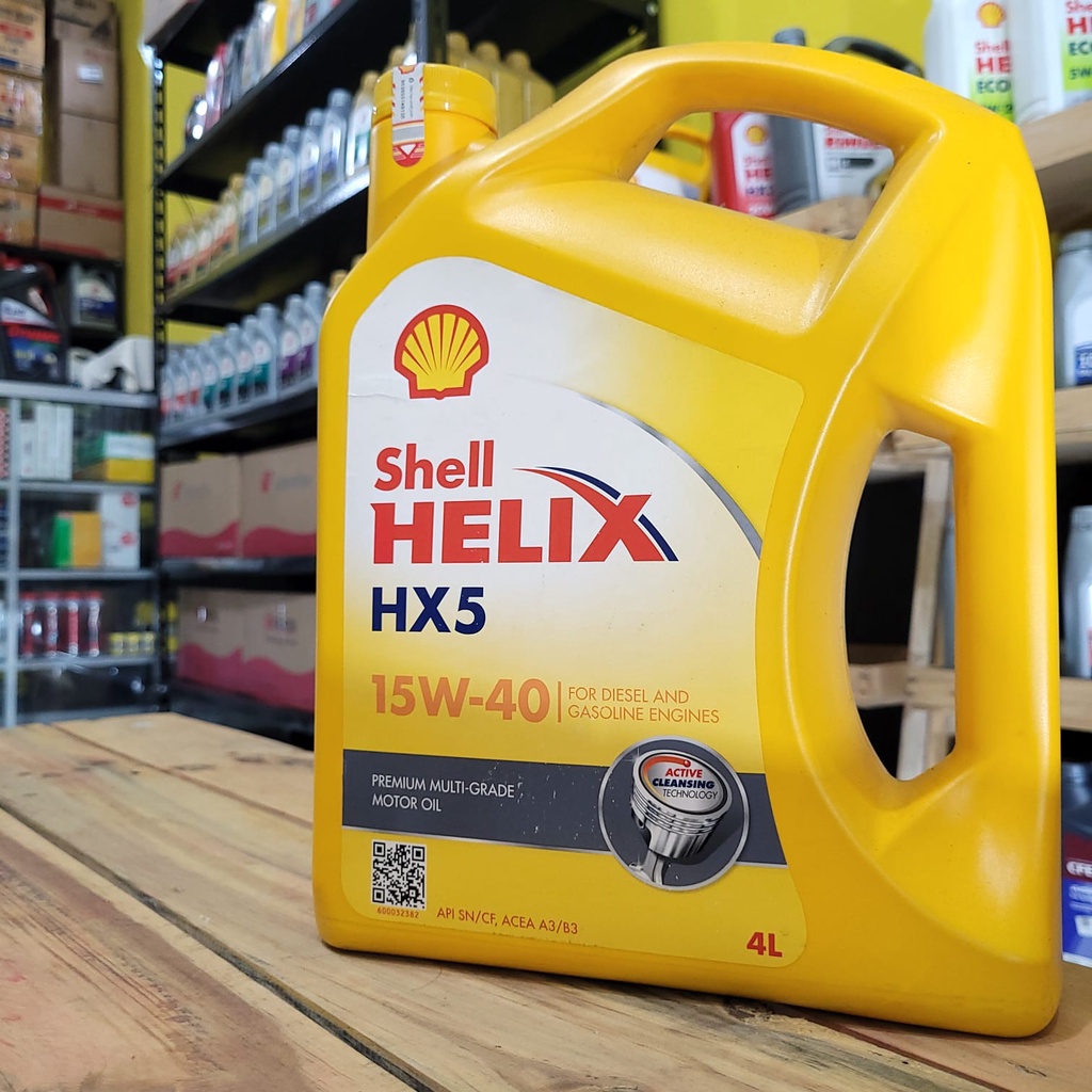 Jual SHELL HELIX HX5 15W40 15W-40 - oli mesin mobil 4L | Shopee Indonesia