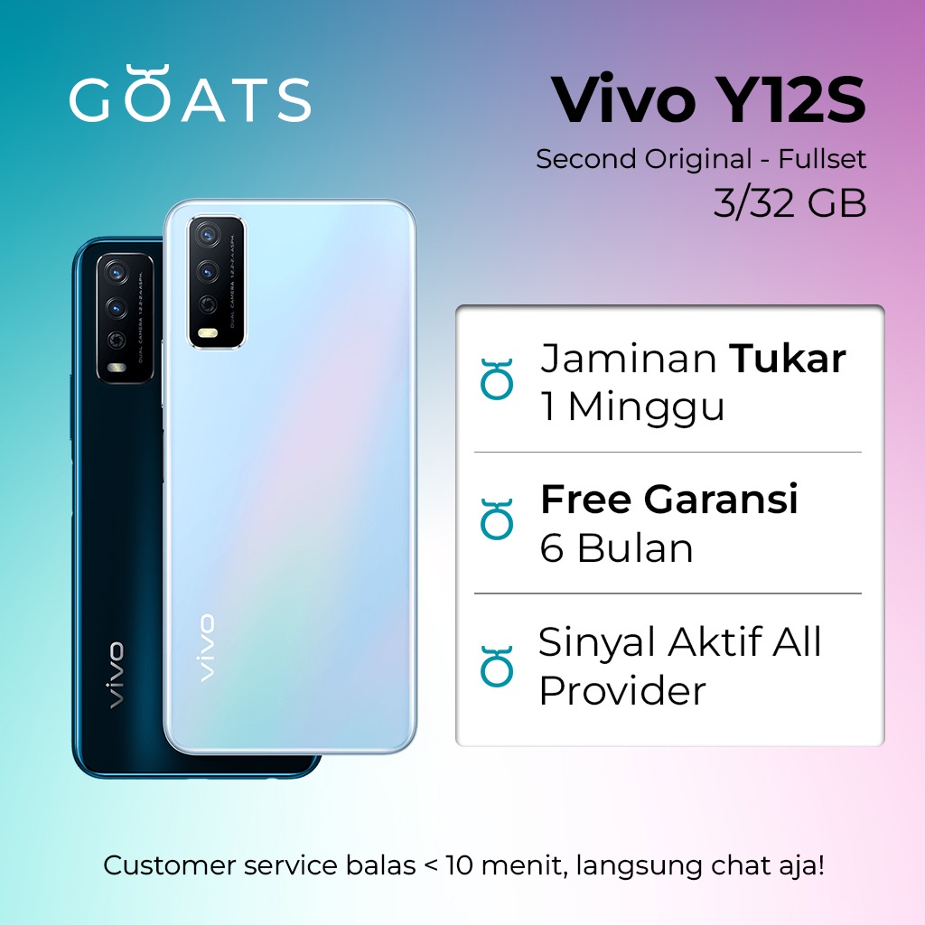 Jual Vivo Y12s - Second - Original Like New - Fullset | Shopee Indonesia
