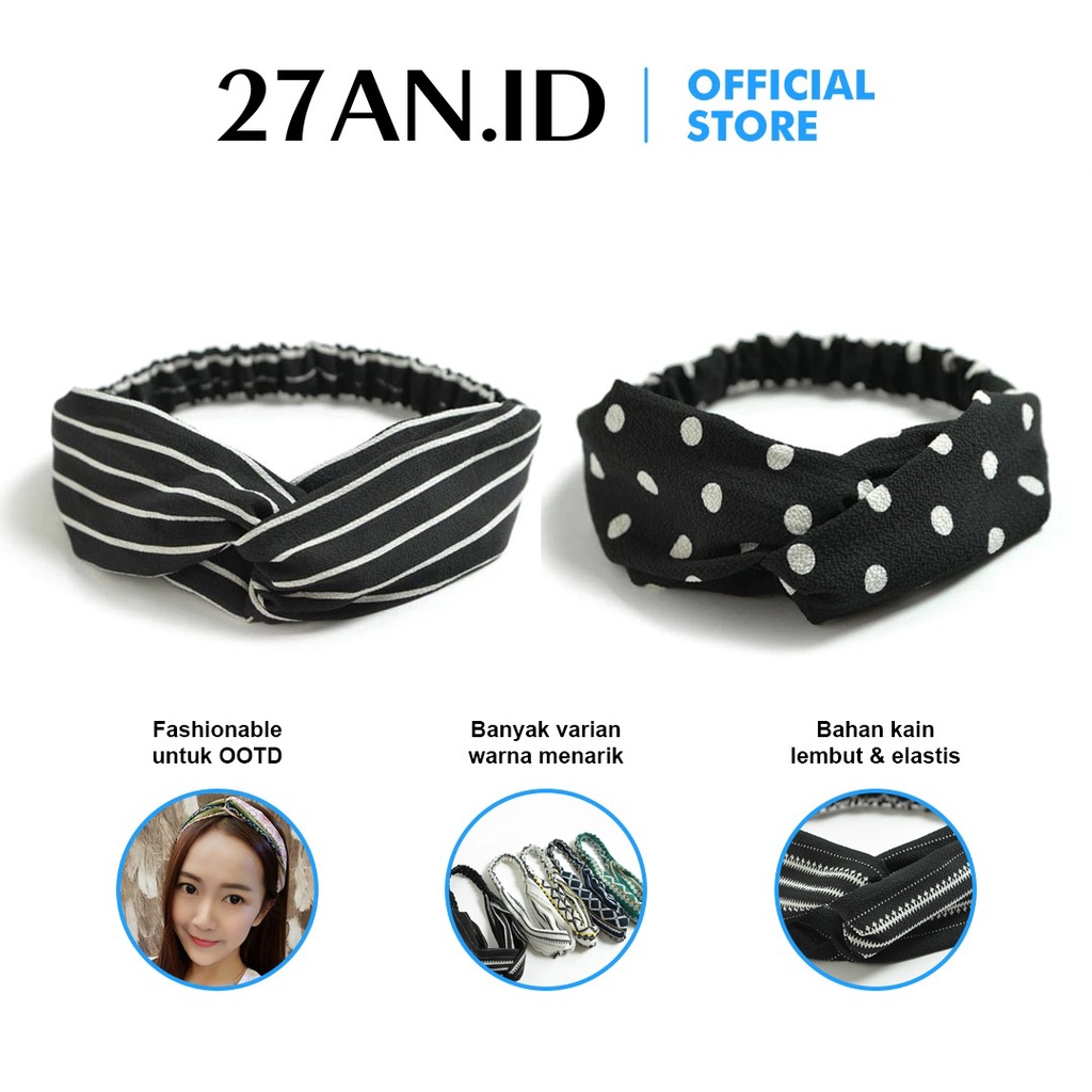 Jual (27AN.ID) BANDANA H002 BANDANA KOREA STYLE BANDO RAMBUT IMPOR ...
