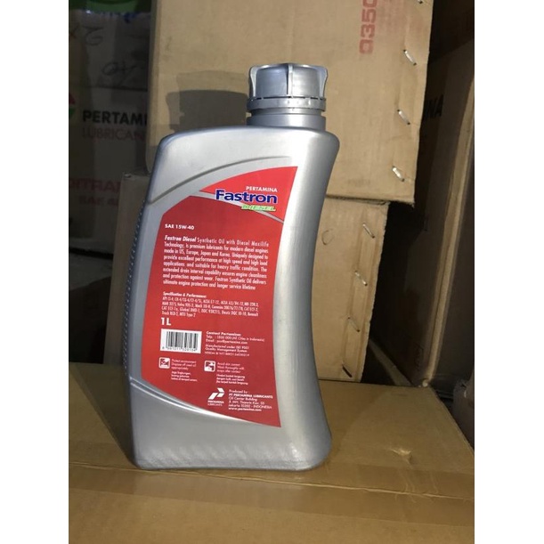 Jual OLI PERTAMINA FASTRON DIESEL SAE 15W-40 API CI-4 GALON 1 LITER | Shopee Indonesia