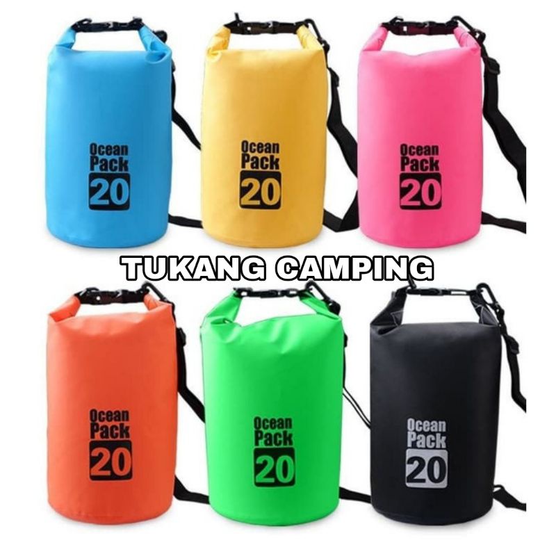 Jual Dry Bag 20 liter merk Ocean Pack - DRYBAG 20 Liter TAS ANTI AIR | Shopee Indonesia
