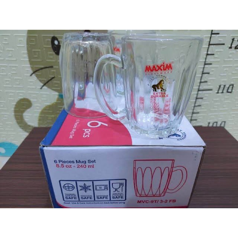 Jual Maxim Gelas MVC 9T 240ml Gelas Es Teh ISI 6PC | Shopee Indonesia
