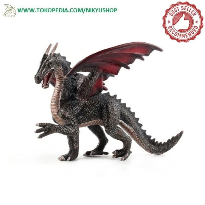 Jual Mainan Edukasi Pajangan Koleksi Hewan Mitologi Naga Dragon Black ...