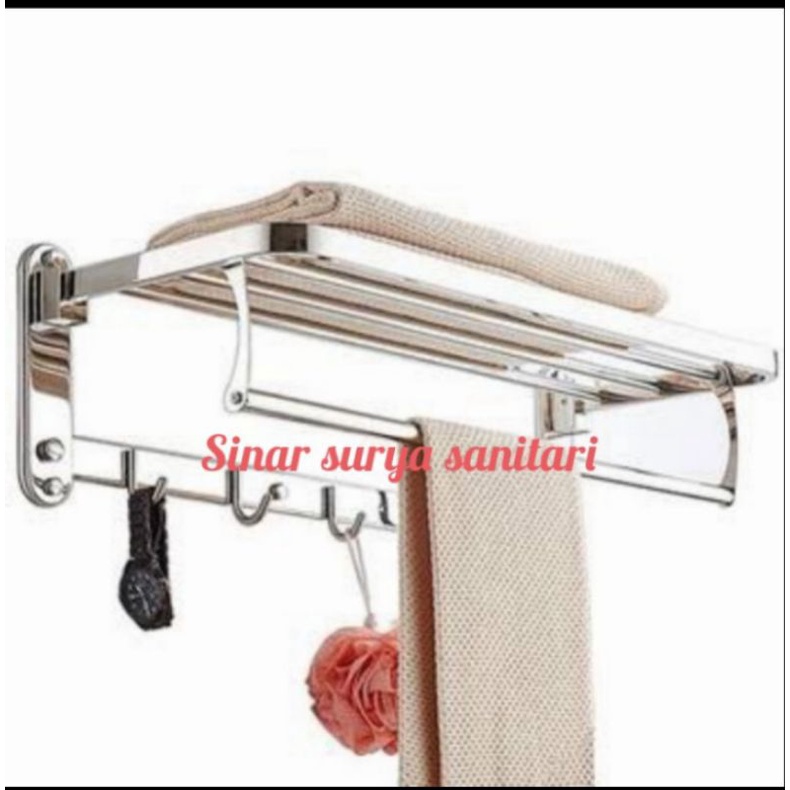 Jual Rak handuk lipat stainless 304 / gantungan handuk stainless 304 ...