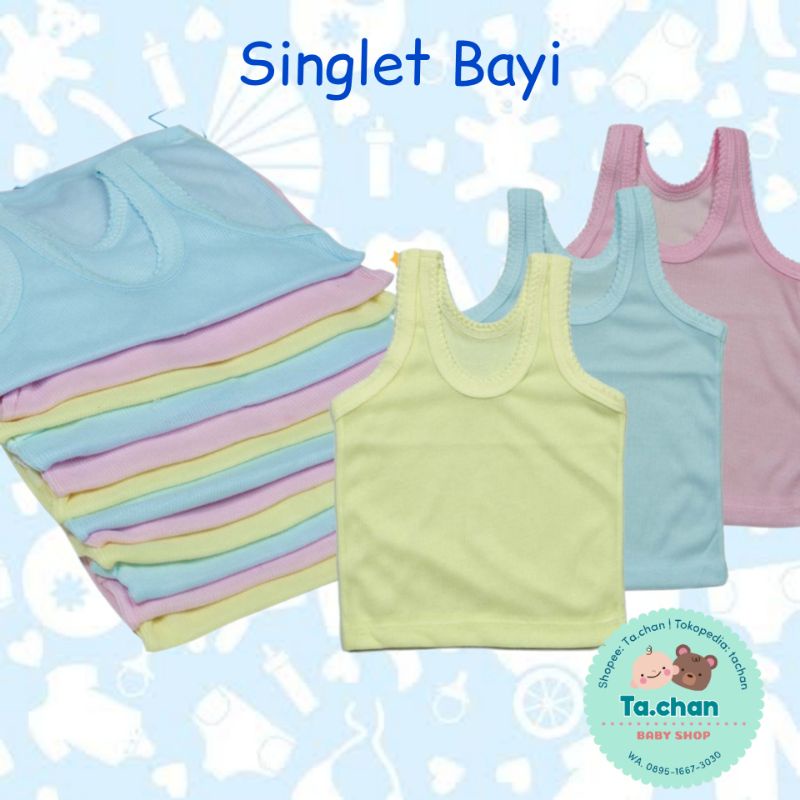 Jual Singlet bayi dan Balita size S, M, L, XL / Baju kuntung warna ...