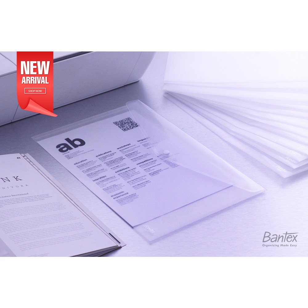 Jual [BMS Samarinda] 12 Pcs Map Kancing Plastik Bantex Folio F4 Trendy ...