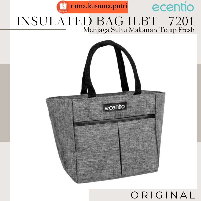 Jual Ecentio Insulated Bag ILBT 7201 34 x 20 x 22 cm Grey Suhu Makanan ...
