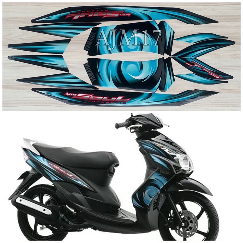 Jual STIKER STRIPING MOTOR MIO SOUL 2007 HITAM | Shopee Indonesia
