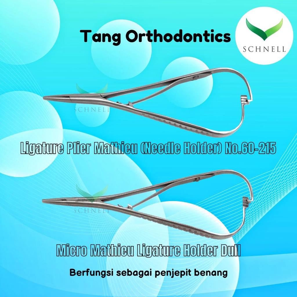 Jual Tang Dental Micro Mathieu Ligature Holder Dull/Needle Holder 14 cm Dental Instrument ...
