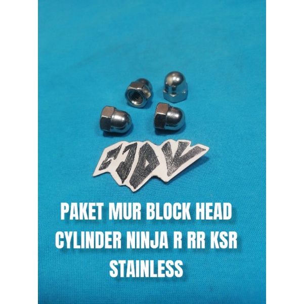 Jual PAKET MUR BLOCK BLOK HEAD CYLINDER NINJA R RR KSR STAINLESS ...