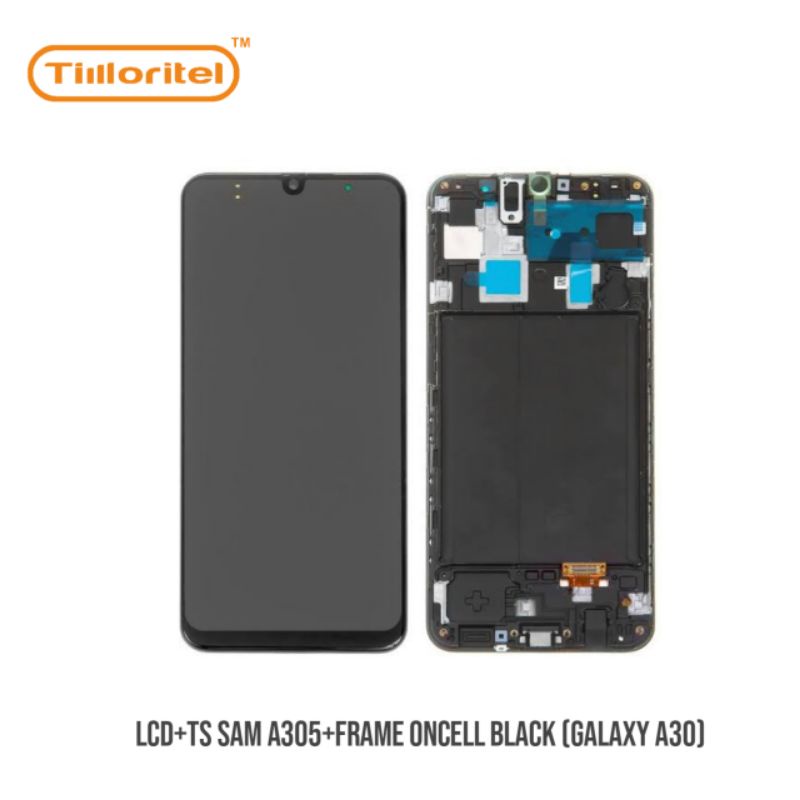 Jual LCD+TS SAM A305+FRAME BLACK (GALAXY A30) | Shopee Indonesia