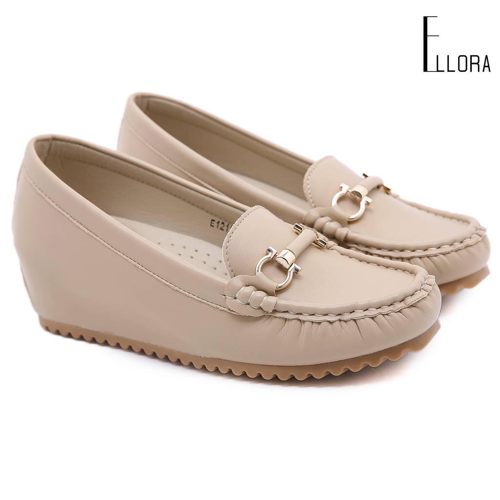 Jual ELLORA E1212 Sepatu Wedges Wanita Import Kulit Sintetis 5cm ...