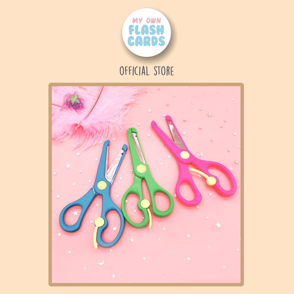 Jual Gunting Anak Stainless Steel My Own Flashcards Safety Scissors ...