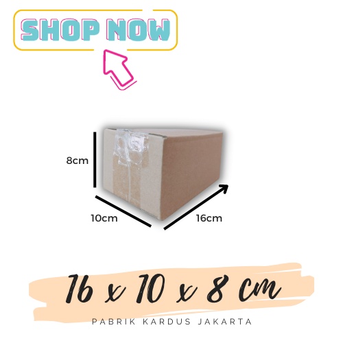 Jual KARDUS / KARTON BOX POLOS Uk. 16x10x8 (10 PCS) | Shopee Indonesia