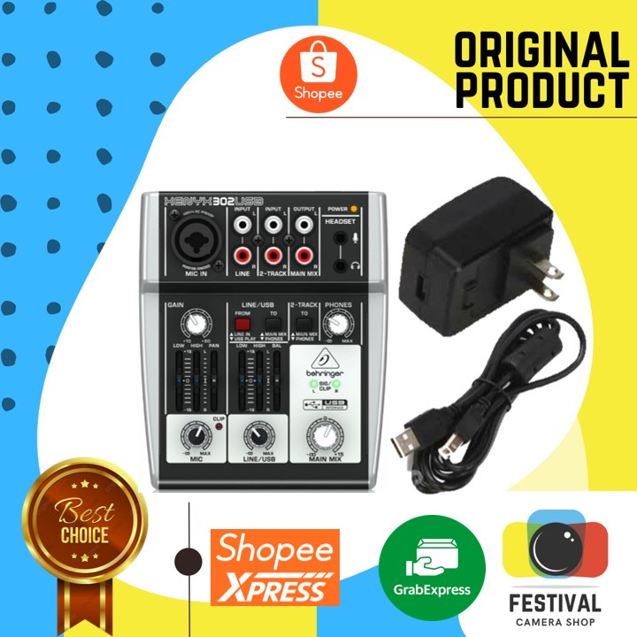 Jual Behringer Xenyx 302USB ( 302 USB ) Audio Mixer 3 Channel | Shopee Indonesia