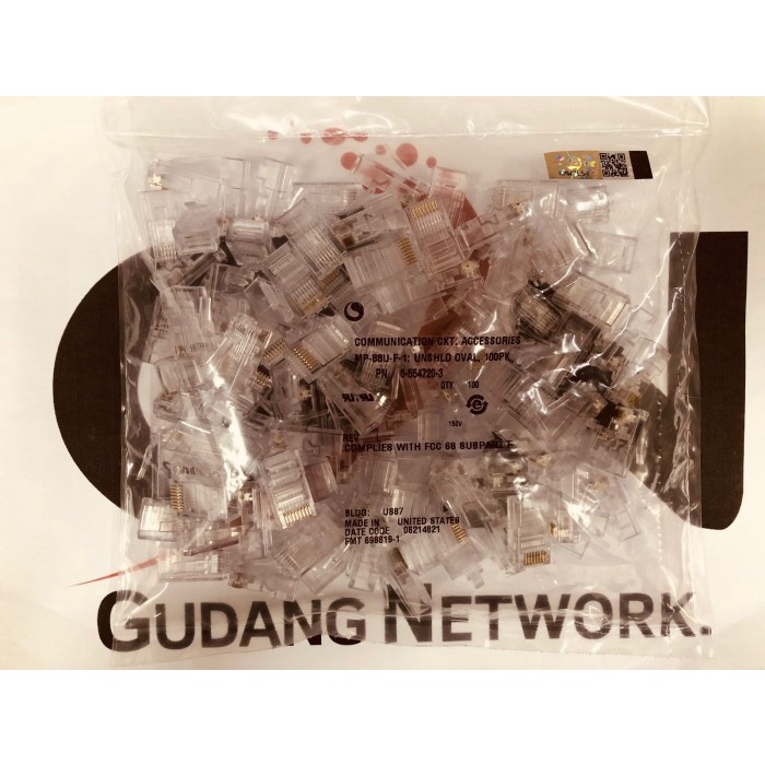 Jual Konektor AMP Commscope Connector RJ45 CAT5 RJ-45 Cat.5e Original ...