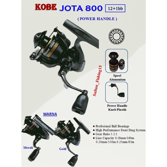 Jual REEL MINI KOBE JOTA 800 POWER HANDLE ( 12+1 BB ) | Shopee Indonesia