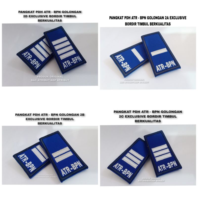 Jual Pangkat PDH ATR - BPN Golongan 2a - 2b - 2c - 2d premium | Shopee ...