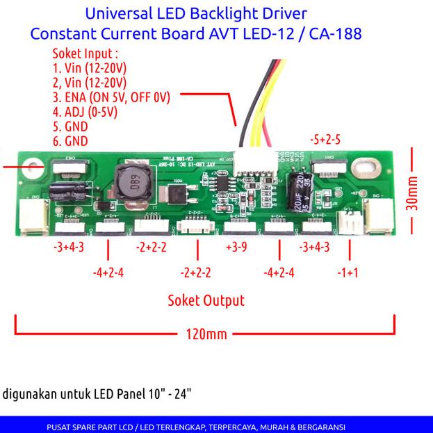 Jual Universal LED Backlight Driver / Converter DC-DC / Inverter / 10 ...