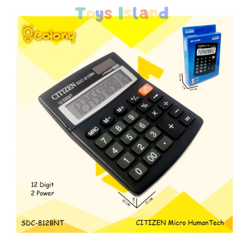 Jual Asli Ori Citizen SDC812BN Kalkulator Besar Digital Dagang Sekolah ...