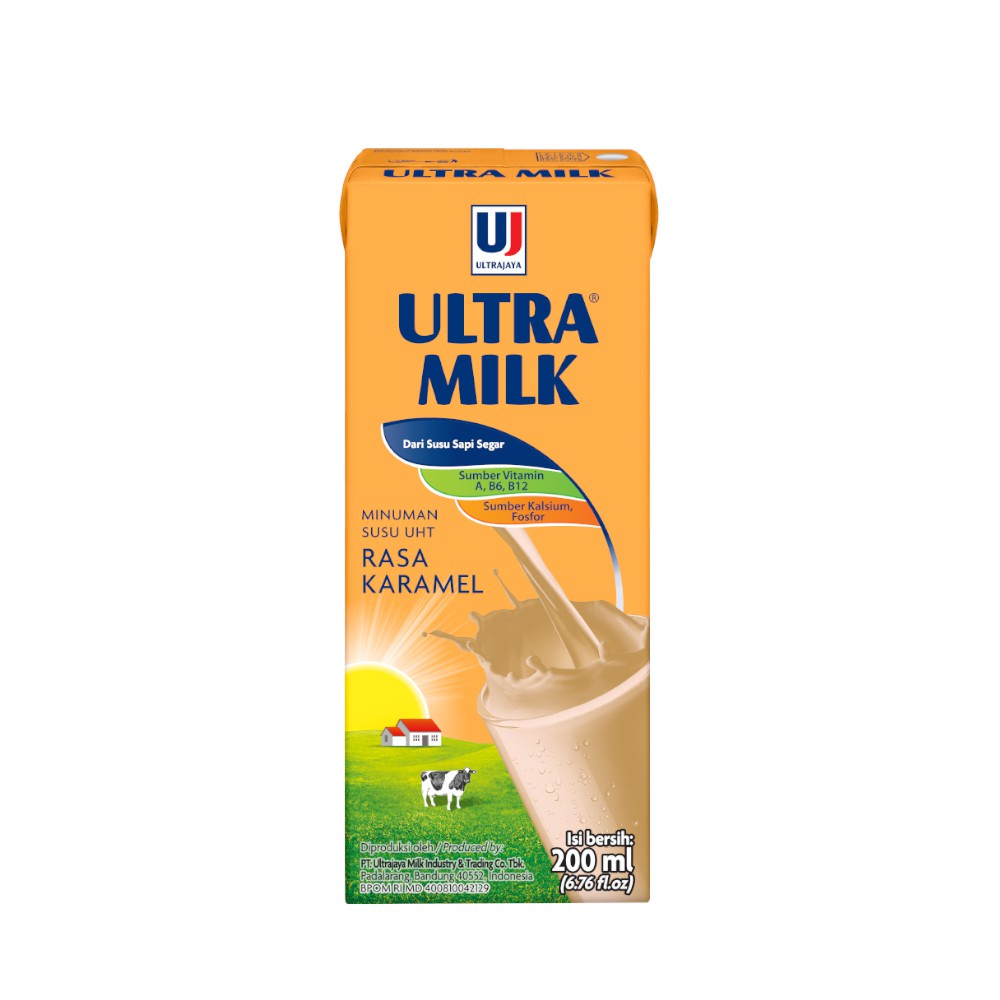 Jual Susu UHT Ultra Milk Caramel Susu Rasa Karamel 200ml // Ultra Milk ...