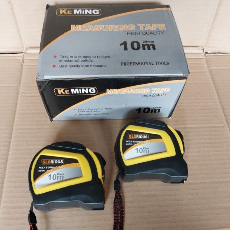 Jual meteran tebal 10 meter auto lock | Shopee Indonesia