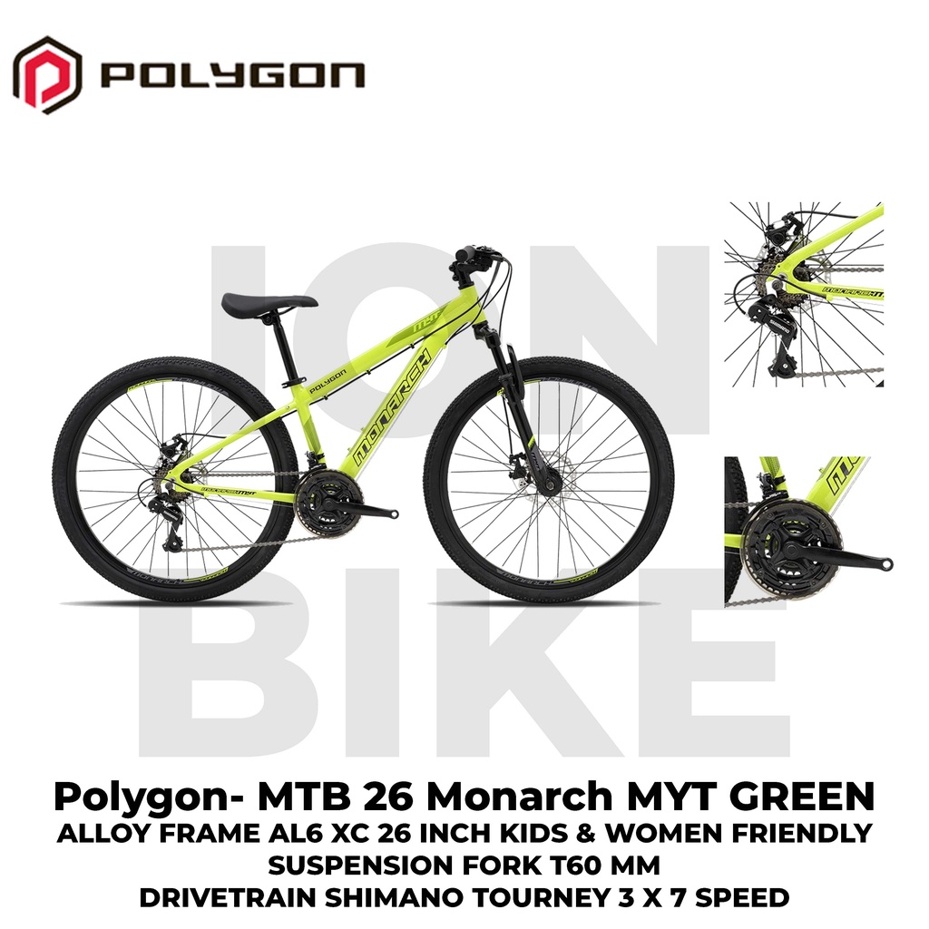 Jual Sepeda MTB 26 Polygon Monarch MYT Alloy Frame 7 Speed Terbaru ...