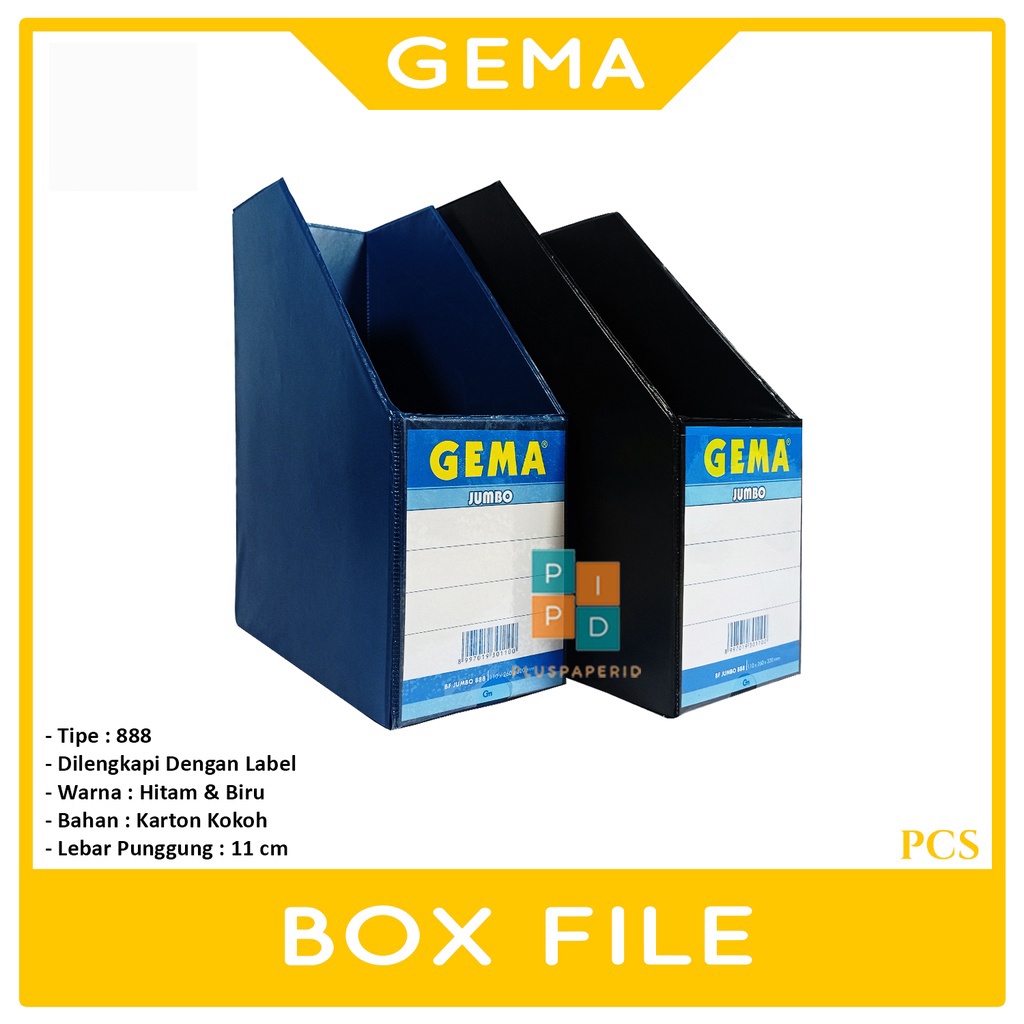 Jual GEMA - Pvc Jumbo Box File Folio Hitam - Biru - Pcs | Shopee Indonesia