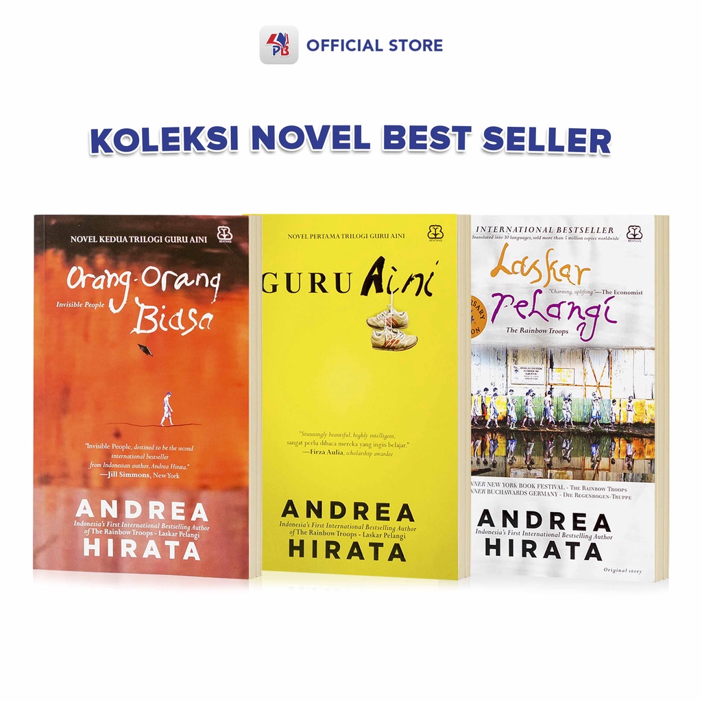 Jual Buku Novel Laskar Pelangi Andrea Hirata Orang Orang Biasa Guru ...