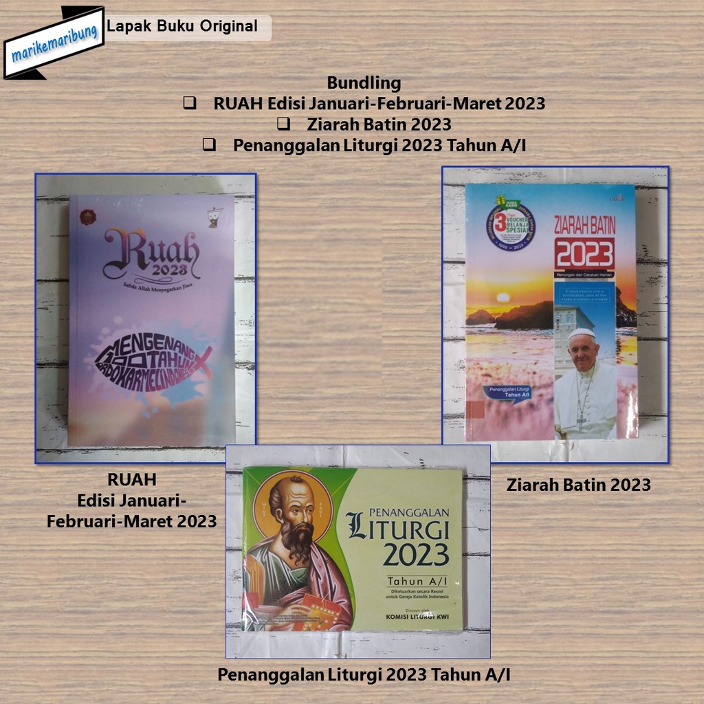 Jual Bundling Buku RUAH Edisi Jan-Feb-Mar 2023, Ziarah Batin 2023 & Penanggalan Liturgi 2023 ...
