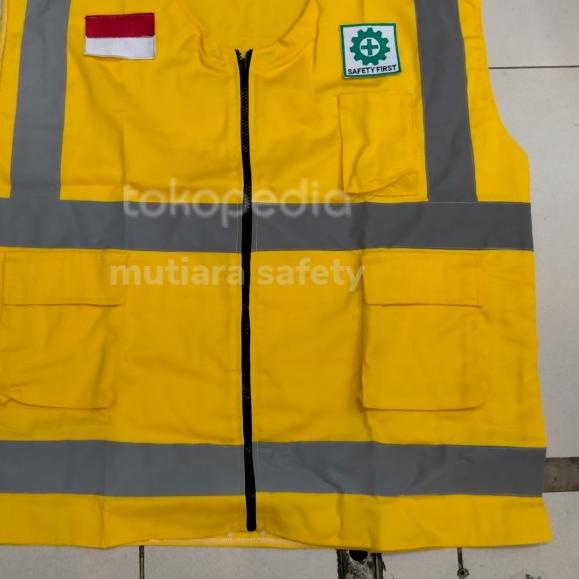 Jual Rompi drill rompi safety rompi proyek+logo k3+logo bendera - Merah ...