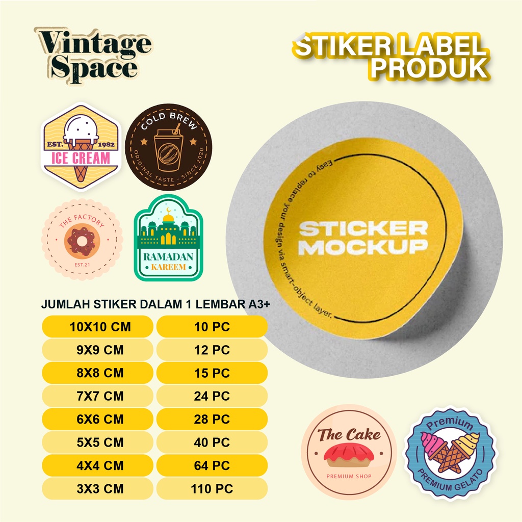 Jual Stiker label produk A3 / label produk/stiker produk | Shopee Indonesia