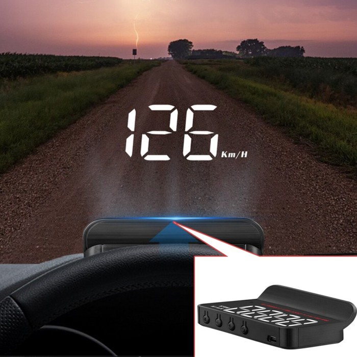 Jual M3 HUD OBD2 Proyeksi Dashboard Display Speedometer Kaca Mobil Head ...