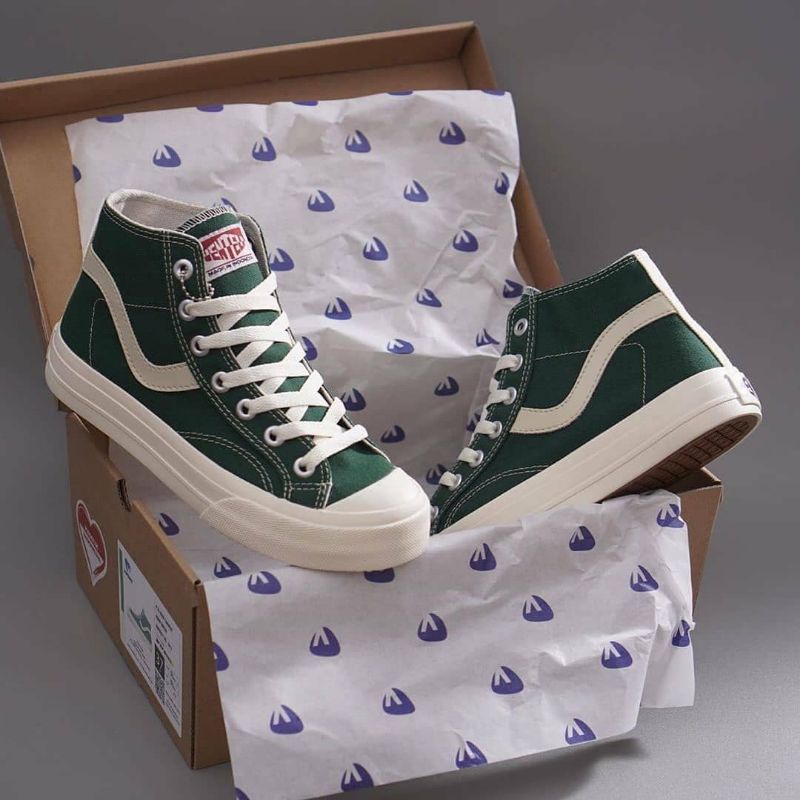 Jual Sepatu Ventela Public Green Hijau High Cut 100% Original | Shopee ...