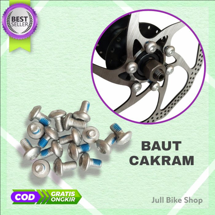 Jual Baut cakram rem piringan sepeda mtb lipat L disc brake rotor T25 ...