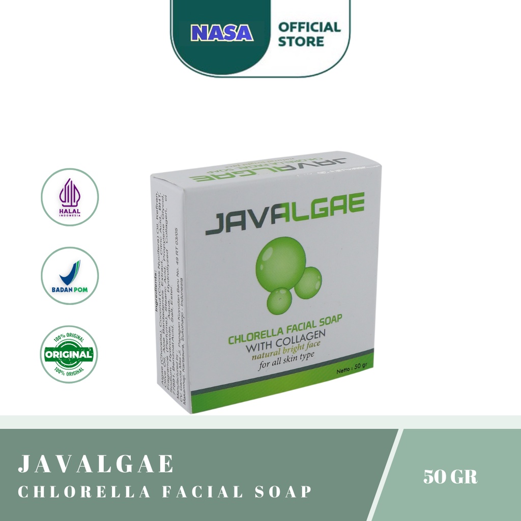 Jual javalgae chlorella facial soap - sabun wajah collagen | Shopee ...
