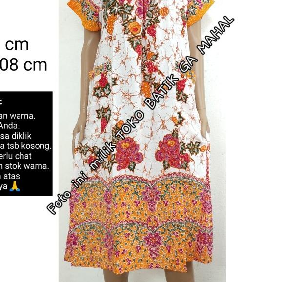 Jual Daster adem kerah kotak sikak dua kantong besar, cantik Bunga ...