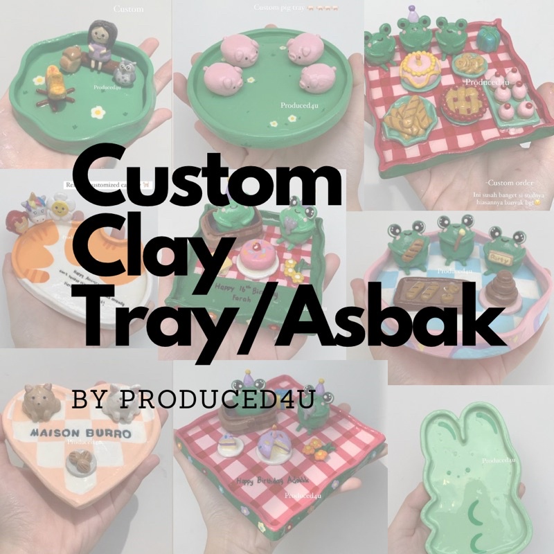 Jual CUSTOM CLAY TRAY/ CUSTOM ASBAK || custom hadiah miniatur, jewelry ...