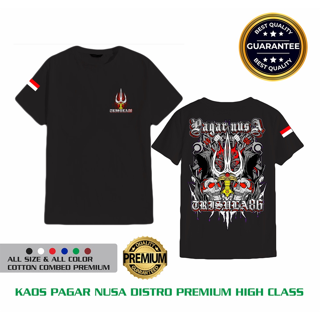 Jual Kaos Pagar Nusa Trisula 86 Distro-Hitam | Shopee Indonesia