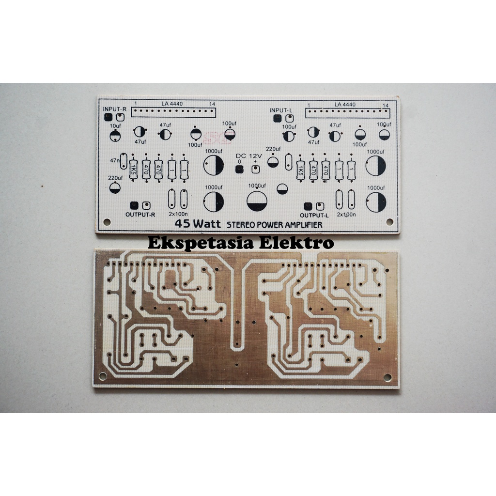Jual PCB 45 Watt LA 4440 Stereo Power Amplifier semi fiber | Shopee ...