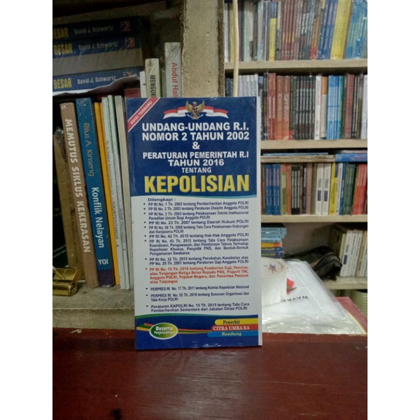 Jual Undang Undang RI No 2 Tahun 2002 Dan PP RI Tahun 2016 Tentang ...