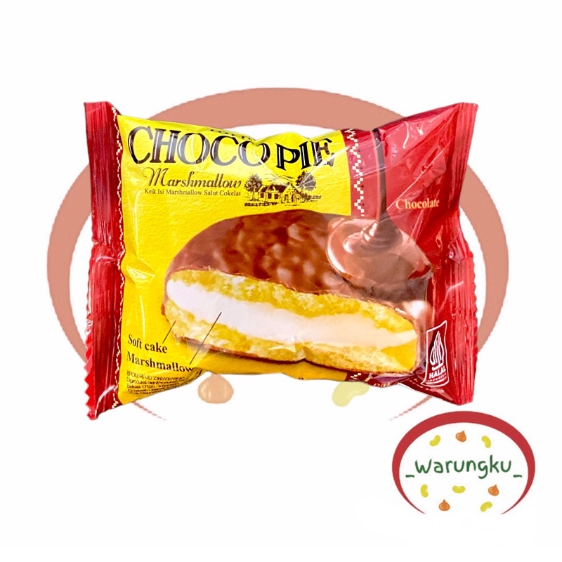 Jual CHOCO PIE 1pcs SATUAN Rasa Coklat Keju Marshmallow Melted Lotte ...