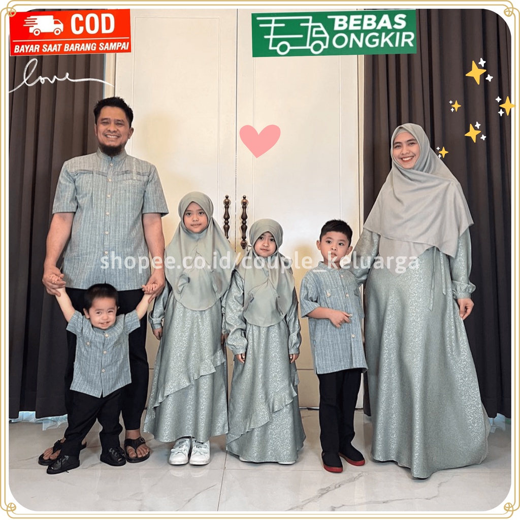 Jual SARIMBIT KELUARGA GAMIS RAUNA 06 MINT COUPLE KELUARGA GAMIS IBU ...