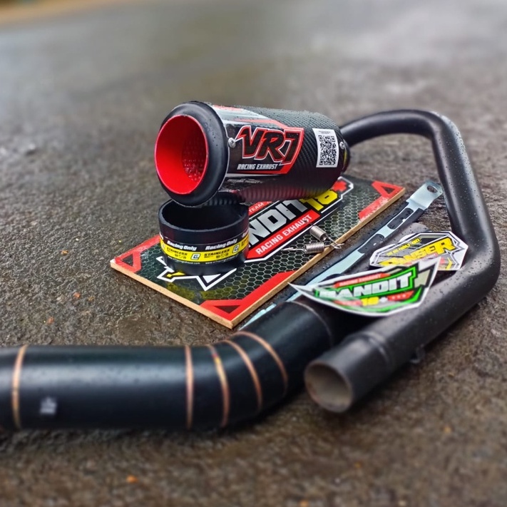 Jual KNALPOT RACING VR7 RED ORIGINAL VIXION R15 V2 V3 SATRIA FU CBR150 ...