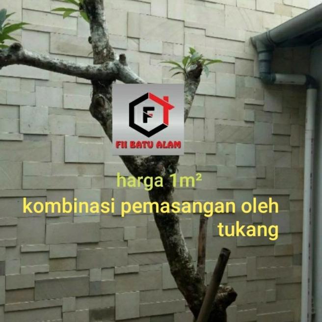Jual batu alam paras jogja putih - 10x20cm | Shopee Indonesia