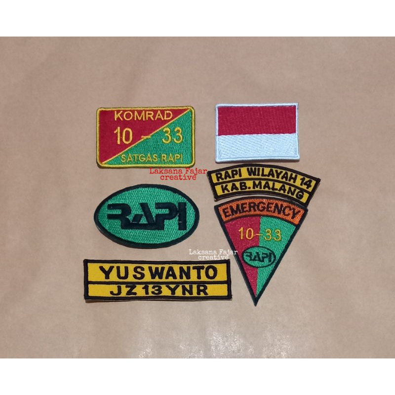 Jual logo bordir RAPI set atribut | Shopee Indonesia