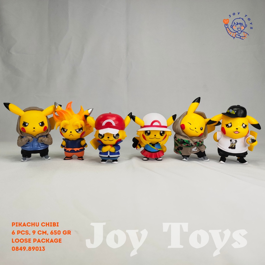 Jual PIKACHU CHIBI 6 PCS POKEMON FIGURINE | Shopee Indonesia